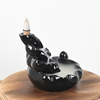 Ceramic Backflow Waterfall Incense Burner Cone Incense Black Ceramic ...